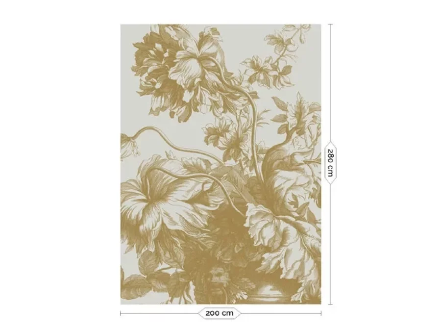 KEK Gold Metallic Engraved Flowers 4 sheets- MW-116 sand kopen - Verf ...