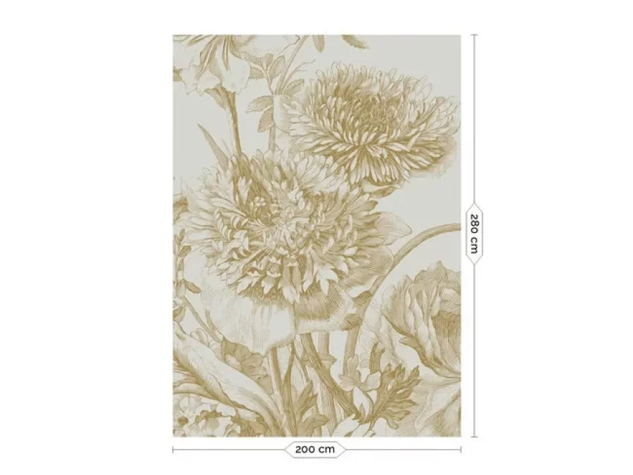 KEK Gold Metallic Engraved Flowers 4 sheets- MW-143 sand kopen - Verf ...