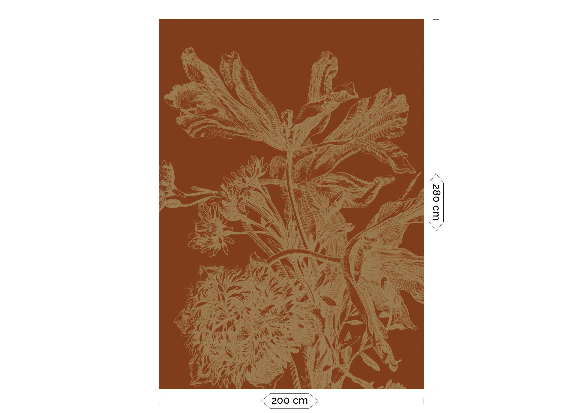 KEK Gold Metallic Engraved Flowers 4 sheets- MW-203 terra kopen - Verf ...