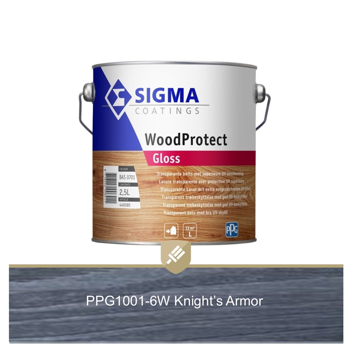 Sigma WoodProtect Gloss PPG1001-6W Knight's Armor 2.5L kopen - Verf ...